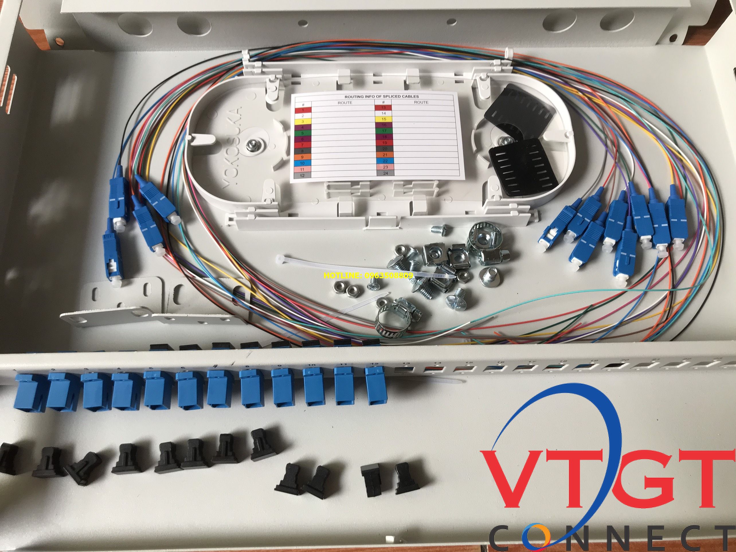 Hộp phối quang ODF 12Fo trong nhà, ngoài trời